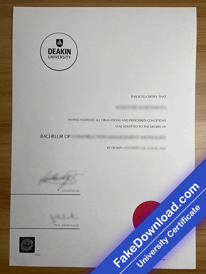 Deakin | download fake | Fakesample