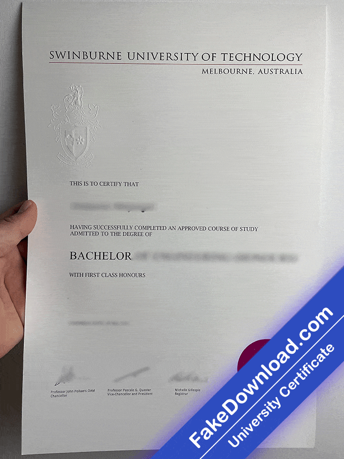 Swinburne | download fake | Fakesample