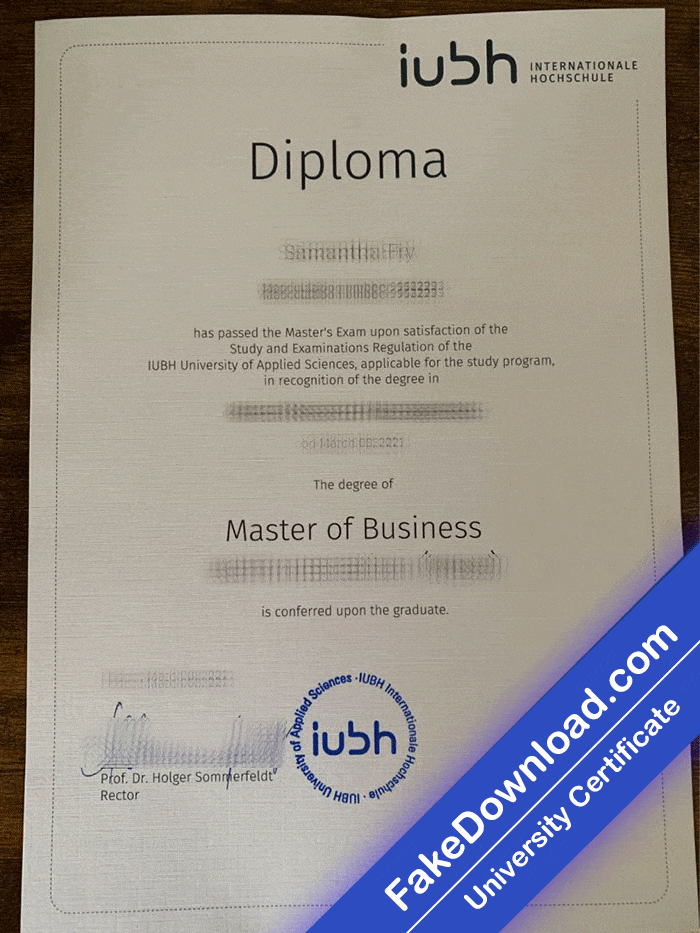 iubh Internationale Hochschule | download fake | Fakesample