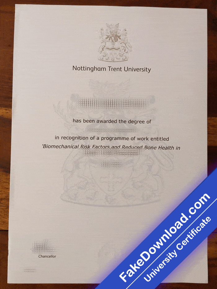 Nottingham Trent | download fake | Fakesample