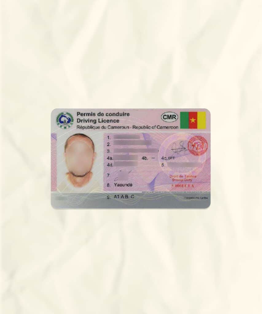 Cameroon Driver Licence Fake Template | download fake | Fakesample