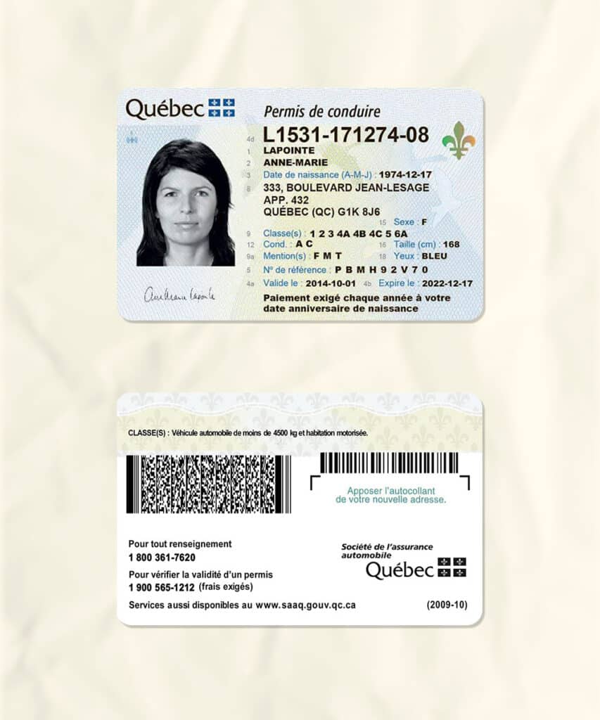 Canada Driver Licence Fake Template | download fake | Fakesample