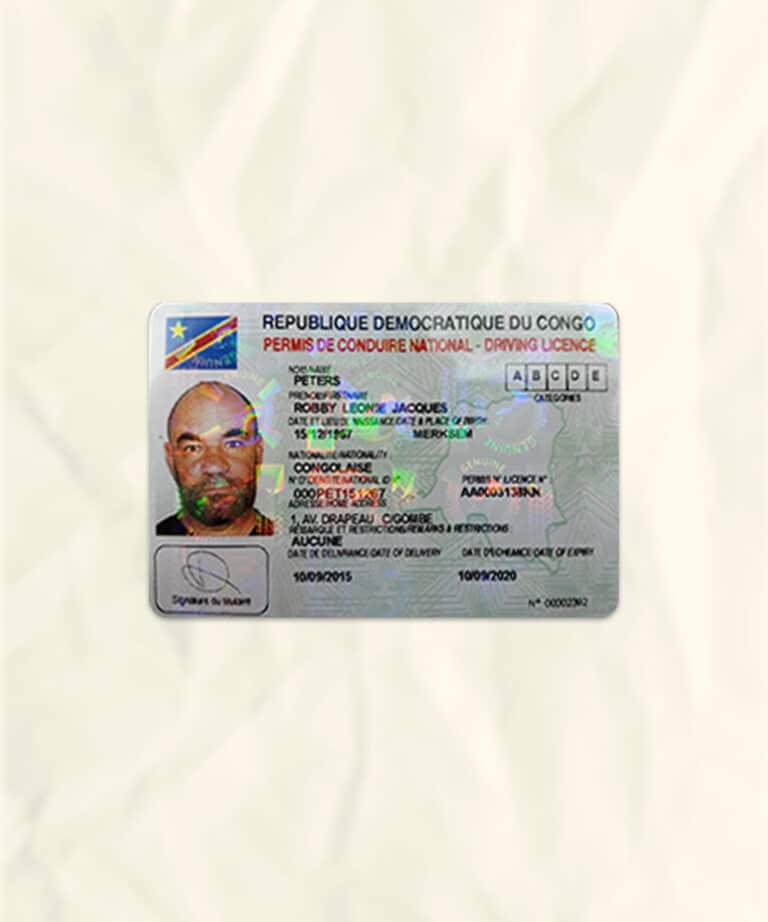 Congo Driver Licence Fake Template | download fake | Fake Sample
