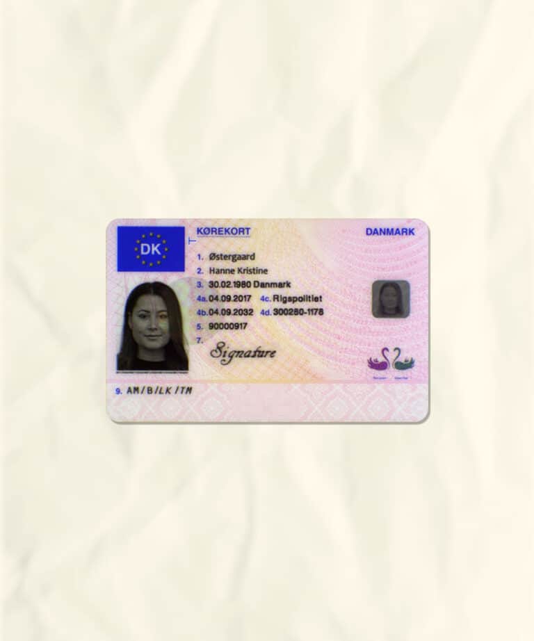 Denmark National ID Card Fake Template | Editable PSD/AI Download