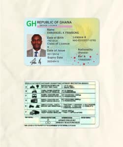 Ghana Driver Licence Fake Template | download fake | Fakesample