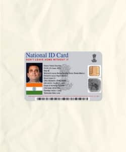 India National ID Card Fake Template | download fake | Fakesample