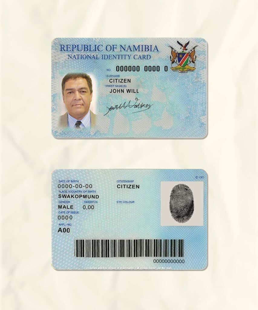 Namibia National ID Card Fake Template | Editable PSD/AI Download