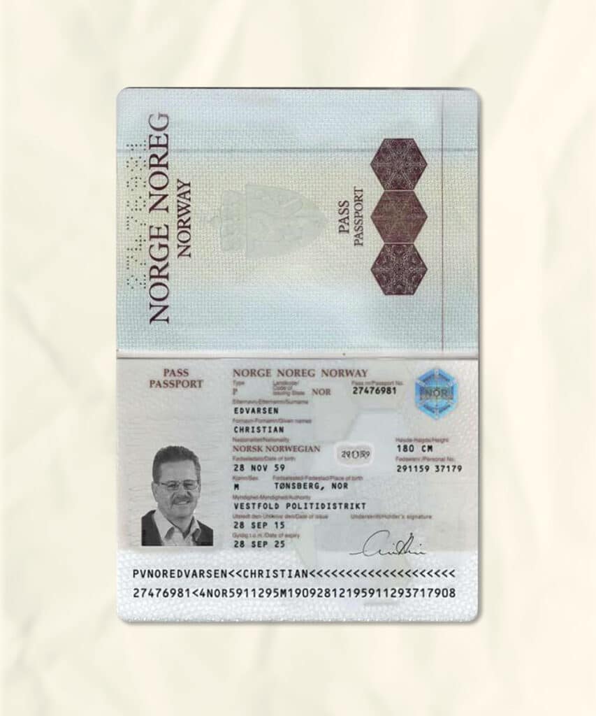 Norway Passport Fake Template | download fake | Fakesample