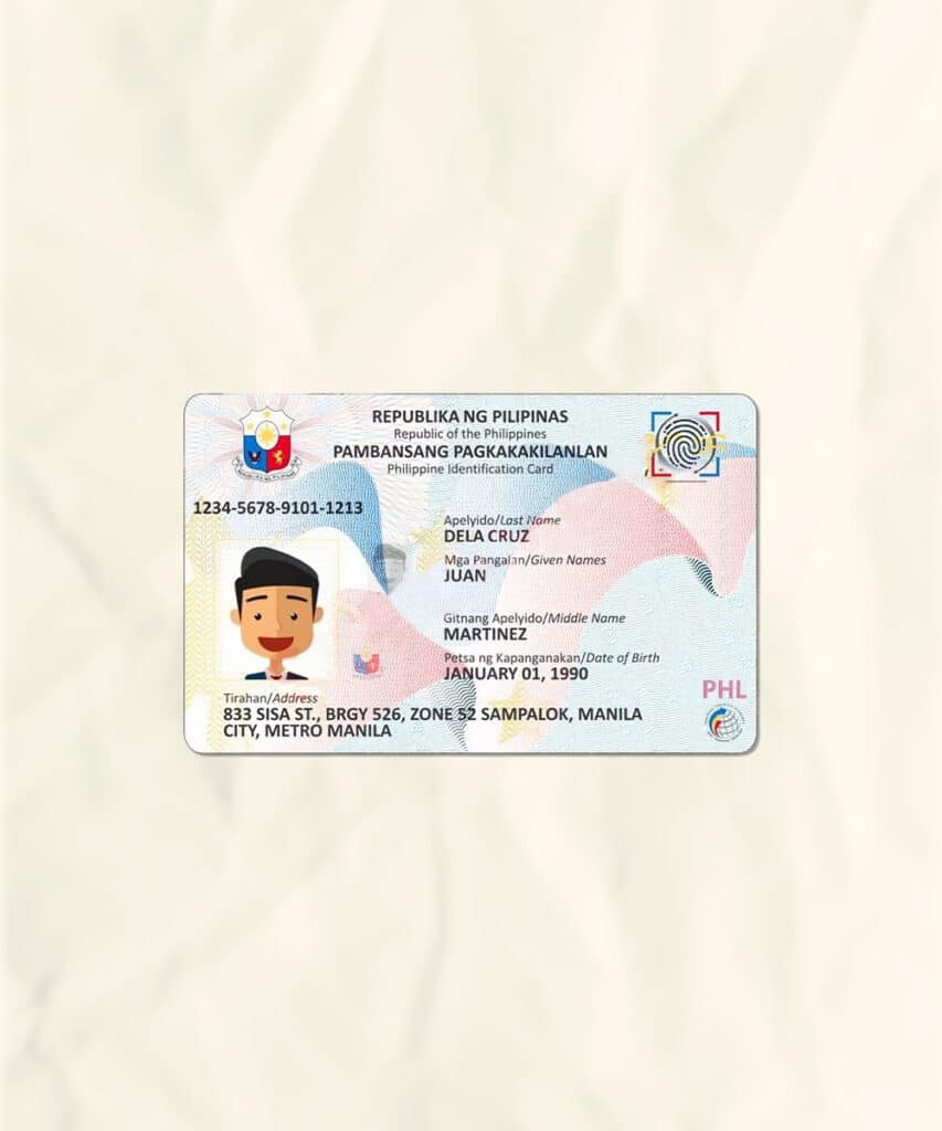 Philippines National ID Card Fake Template | download fake | Fakesample