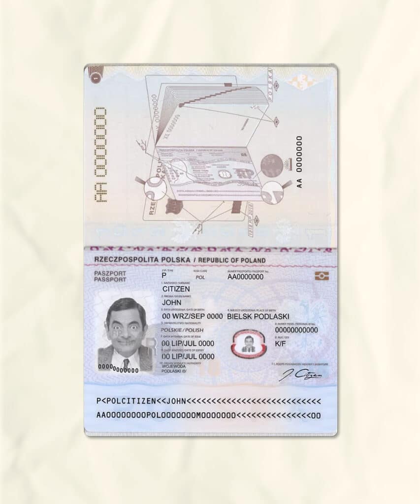 Poland Passport Fake Template | download fake | Fakesample