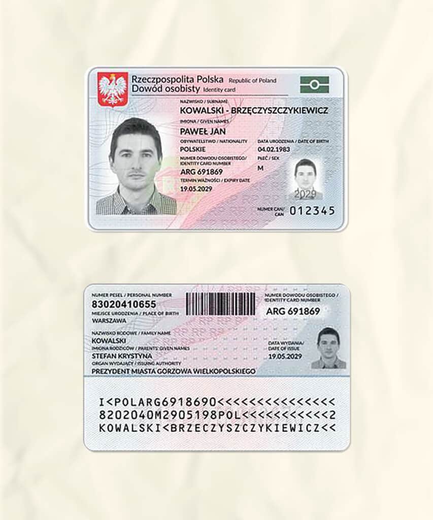 Poland National ID Card Fake Template | download fake | Fakesample