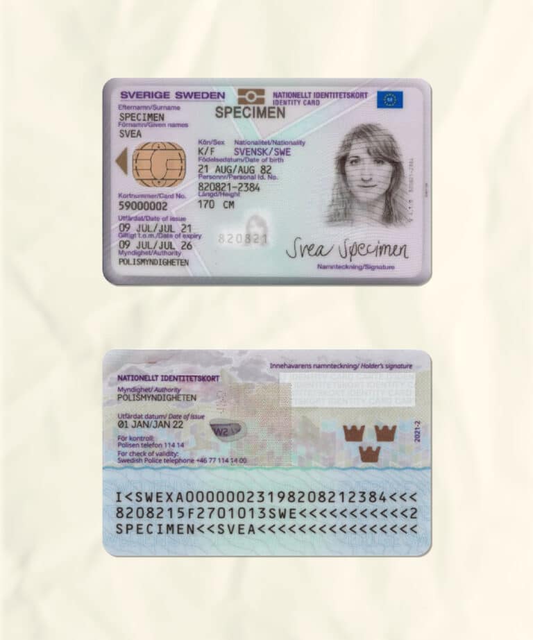 Sweden National ID Card Fake Template | download fake | Fakesample