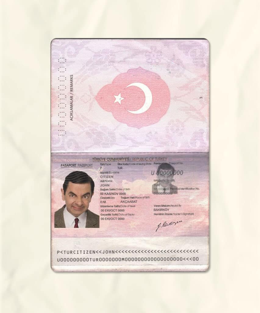 Turkey Passport Fake Template | download fake | Fakesample