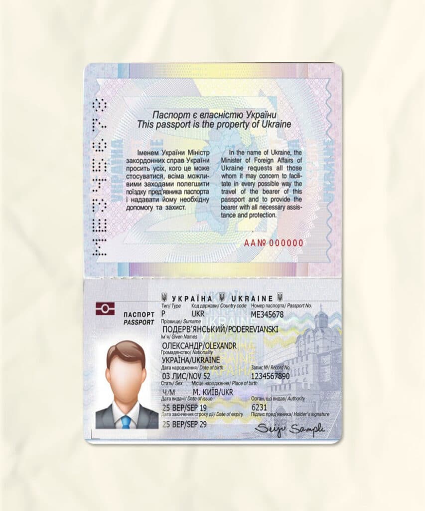 Ukraine Passport Fake Template | Editable PSD/AI Download